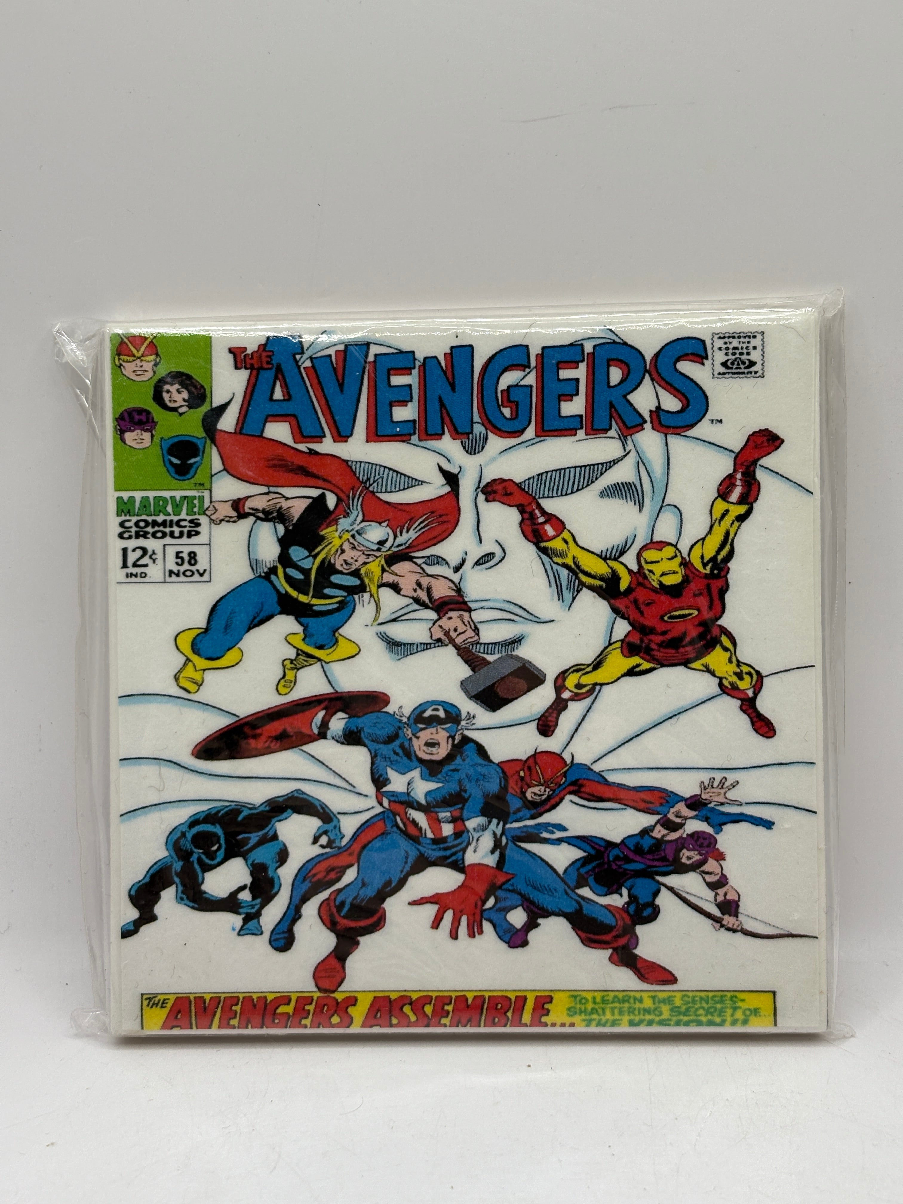 Marvel Comic Groups Avengers #58 November Display Tile – FRENLY BRICKS ...