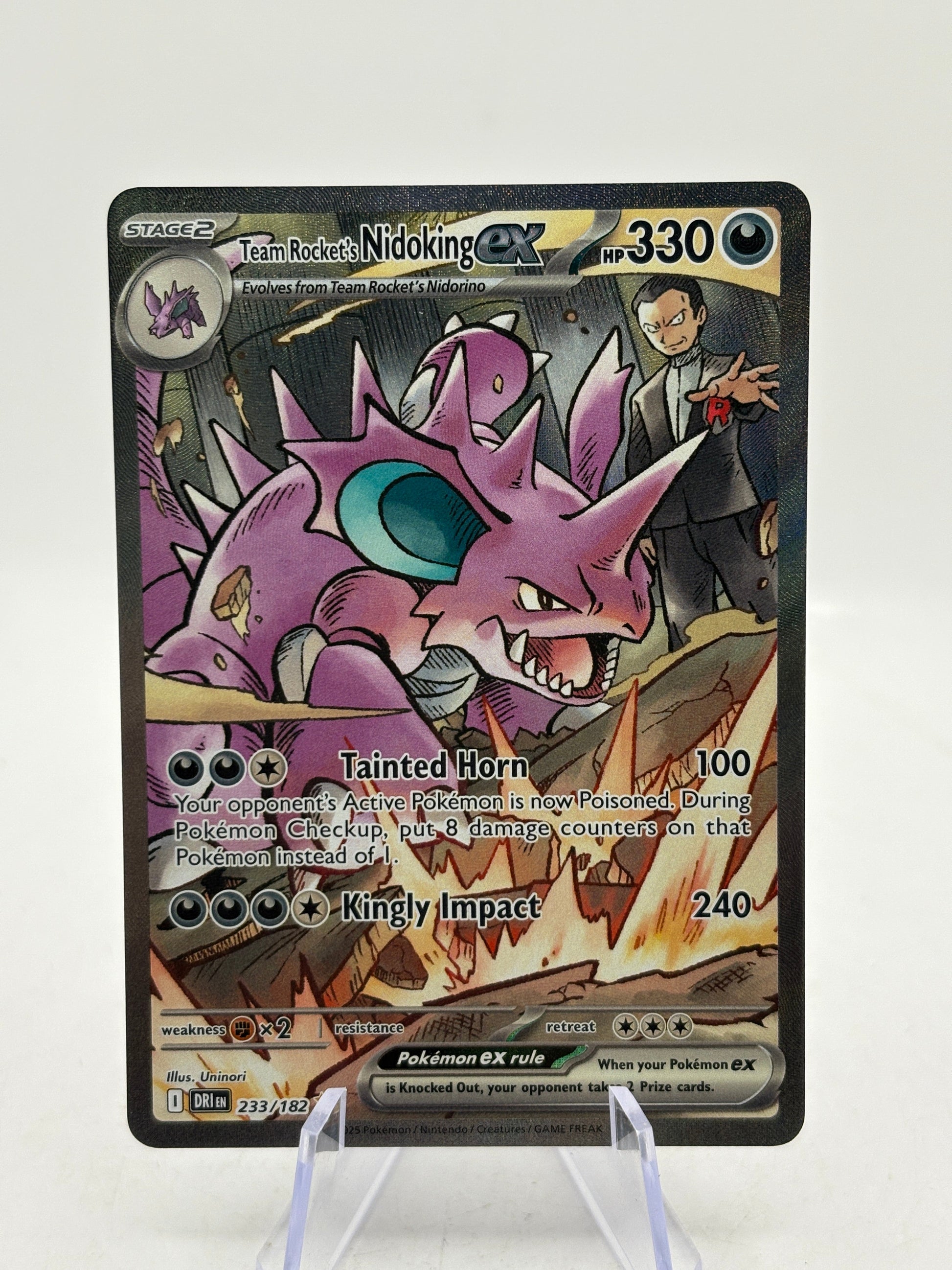 Pokemon TCG SV Destined Rivals - Team Rocket’s Nidoking EX 233/182 SIR ...