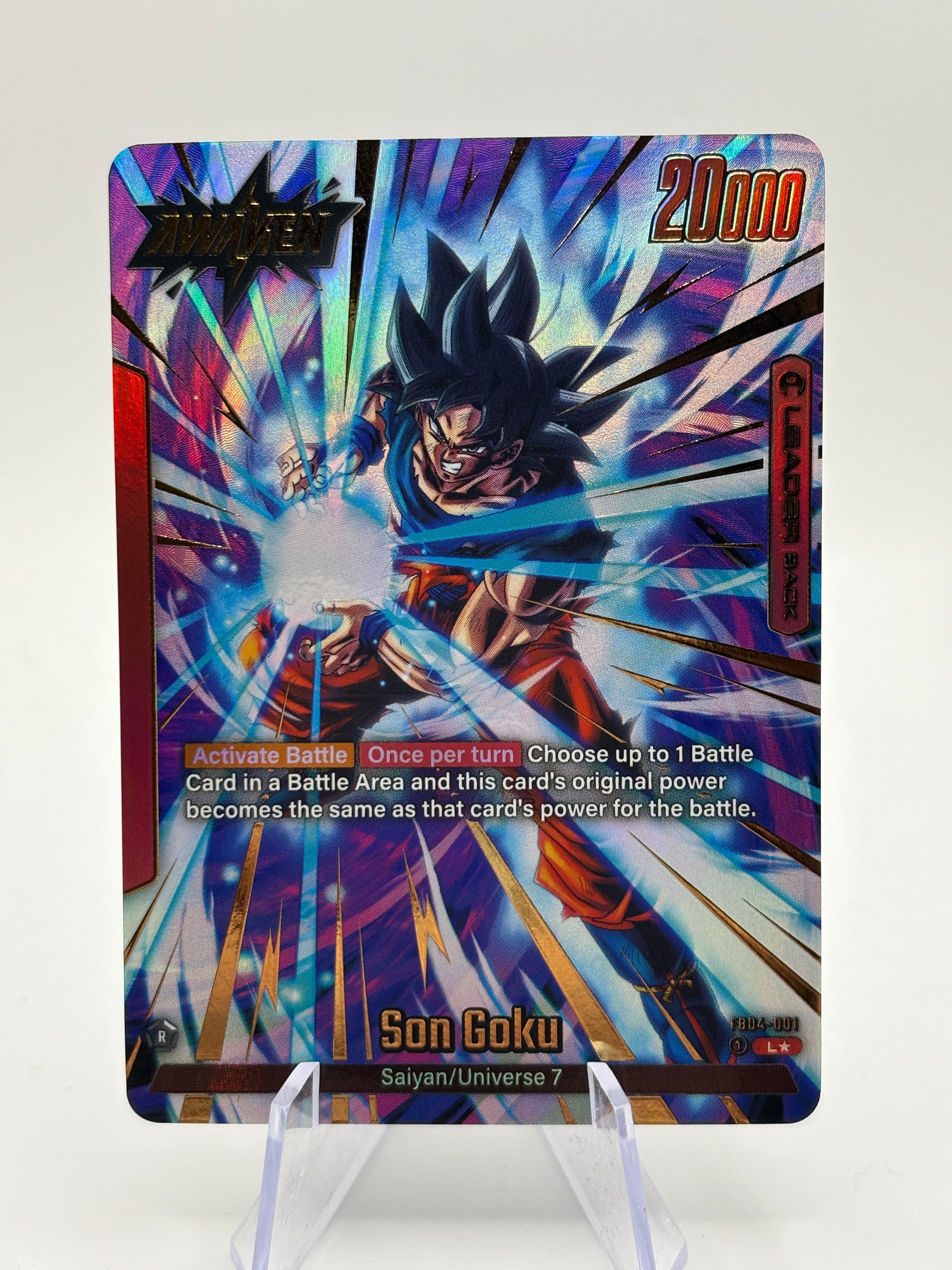 Dragon Ball Super Fusion World - Son Goku FB04-001 Leader Alt Art ...