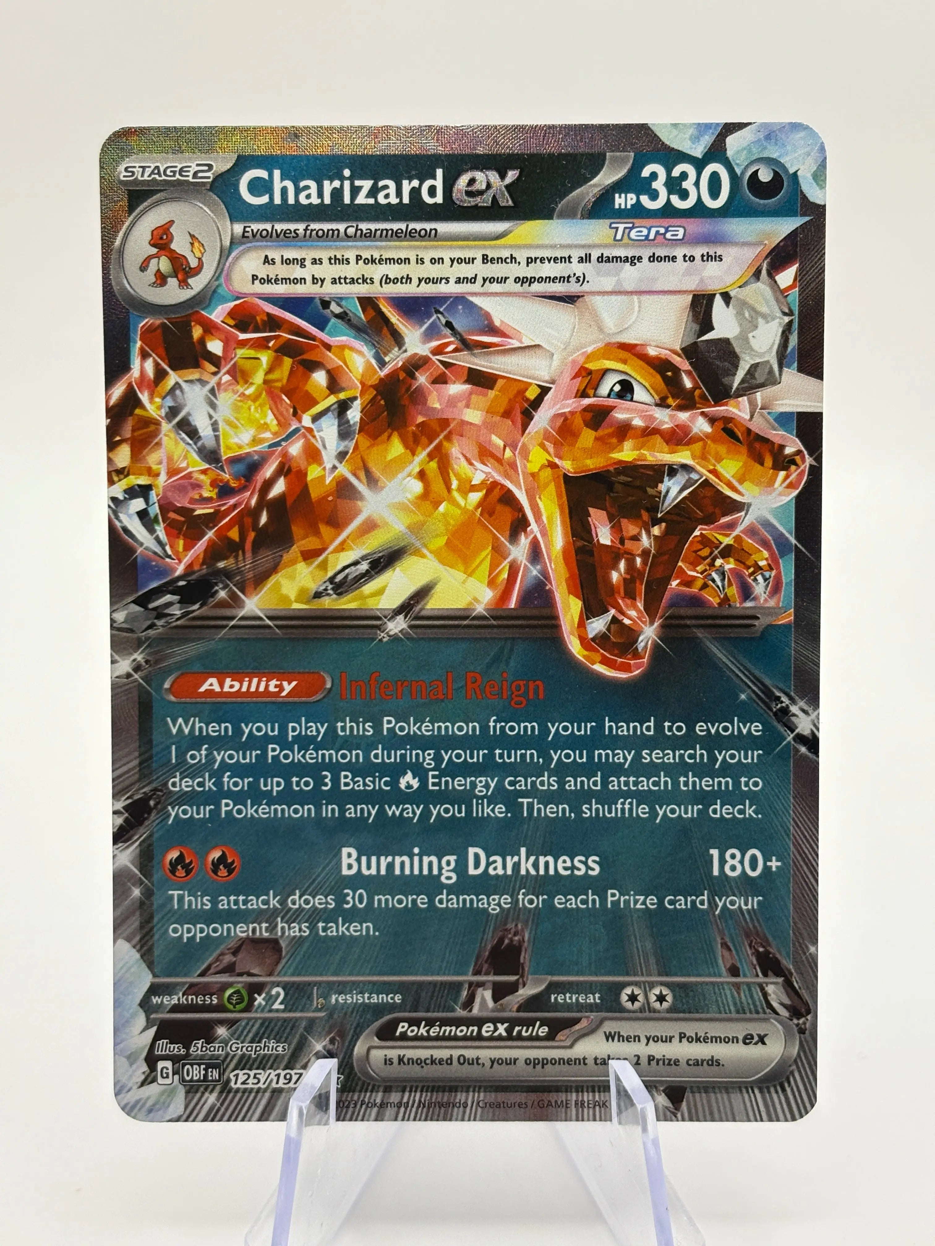 Pokemon TCG Obsidian Flames - Charizard EX 125/197 MP – FRENLY BRICKS ...