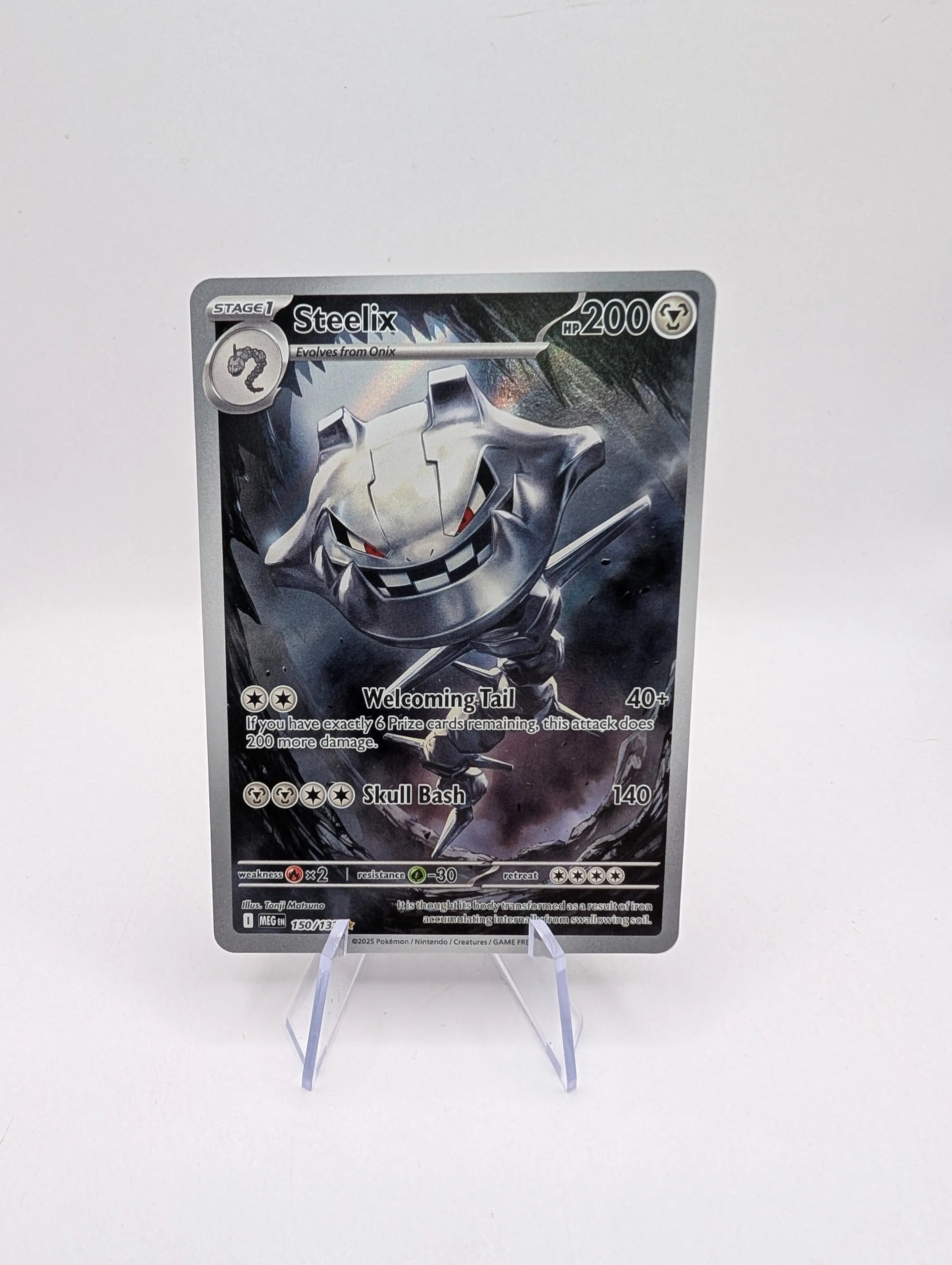 Steelix 150/132 Mega Evolution Illustration Rare Pokémon Card NM+ ...