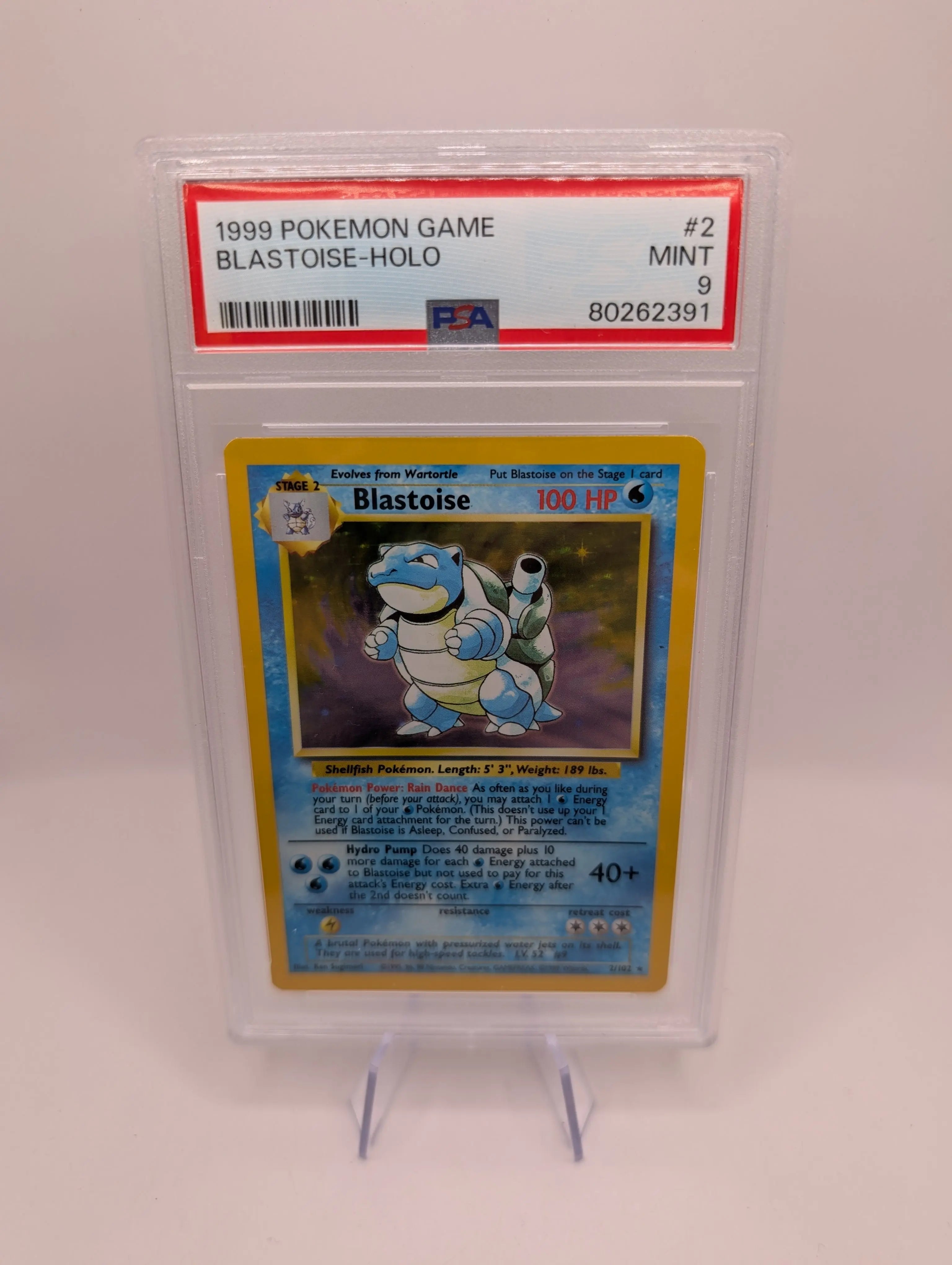 Blastoise Base Set Pokemon 1999 Unlimited Holo 2/102 PSA 9 – FRENLY ...